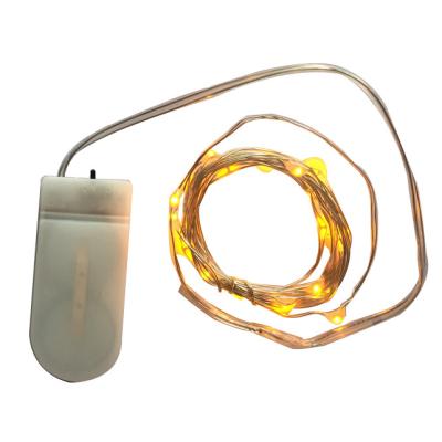 China CR2032 battery powered led copper wire string for sale