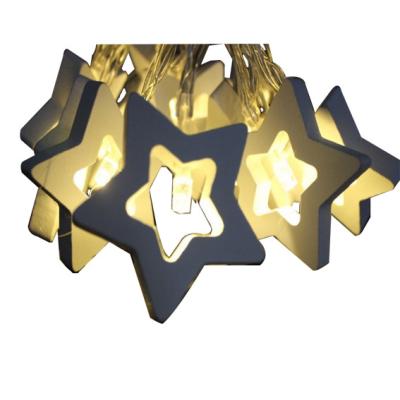 China Wooden star battery led string for sale