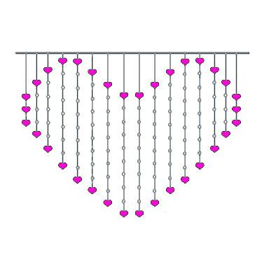 China heart  shape curtain string light romantic wedding lights for sale