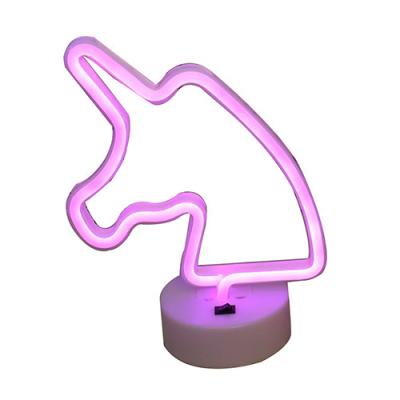 China Unicorn head neon light neon shape light home decor for sale