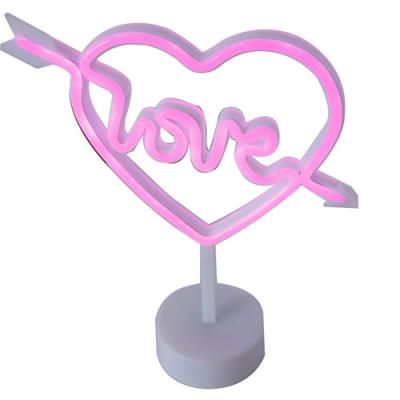 China Love heart led neon light wedding decoration for sale
