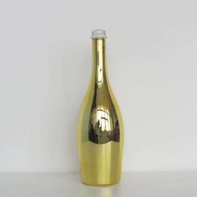 China Newest liquid bottle eletroplated silver gold with Crown Cap for sale
