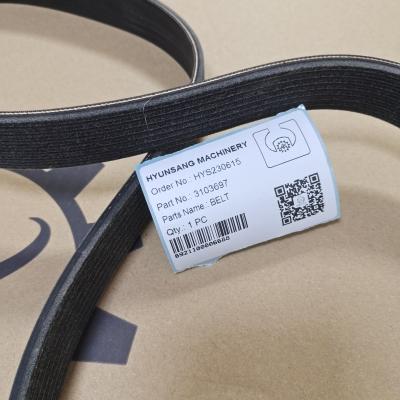 China Correia de fã de alta elasticidade 3103697 3289157 da força para a máquina escavadora R110-7 R140LC-7 à venda