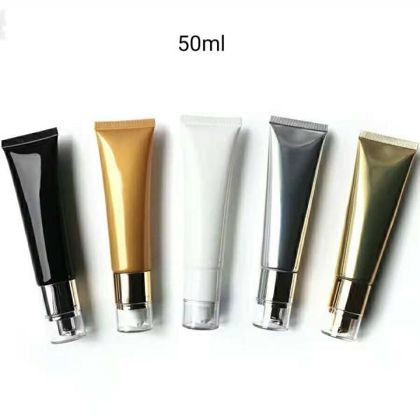 Quality 50ml Empty airless cosmetic soft tube bottle,50g cosmetic liquid foundation BB cream bottle for sale