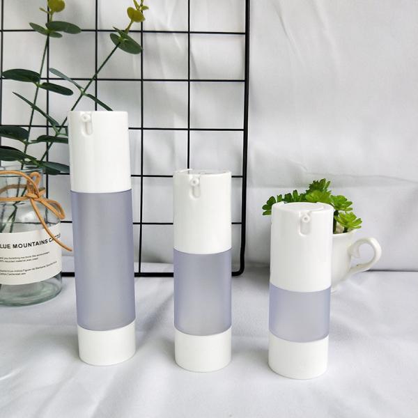 Quality 15 30 50ml matte type U shape airless cream bottle for sale