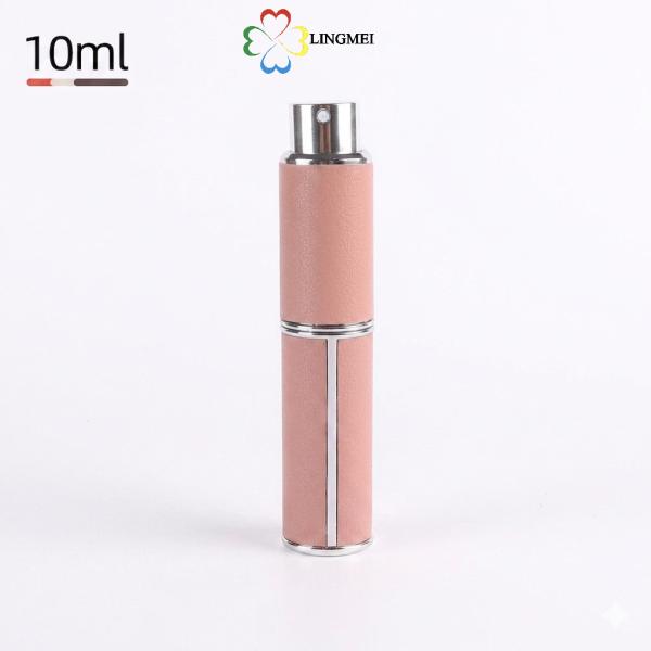 Quality Premium 10ml Leather Rotating Perfume Atomizer – Refillable Travel Spray Bottle for sale