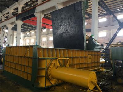 China Hydraulic Scrap Baler Machine Double Main Pressure Cylinder Round Packing Block for sale