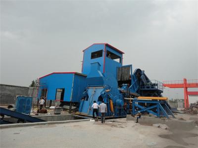 China Large Steel Industrial Scrap Metal Shredder With Conveyer Belt Plc Control for sale
