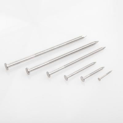 Cina 4,0 X 100MM Ring Shank Nails For Wood, chiodi a testa piatta di acciaio inossidabile in vendita