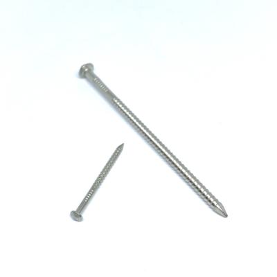 China 75MM Rose Head Annular Ring Shank Roestvrije Spijkers Te koop