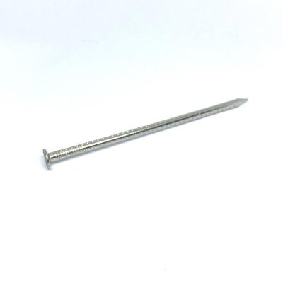 中国 3.75X100MMの空のすねのステンレス鋼のチェック模様の平らなヘッド釘 販売のため