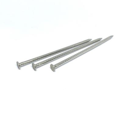 中国 3.75X100MMの空のすねのステンレス鋼のチェック模様の平らなヘッド釘 販売のため
