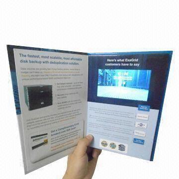 Китай Приглашения венчания роскошной рекламы LCD видео-, брошюра видео LCD продается