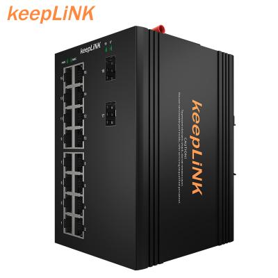 중국 LACP KeepLINK IP40 Grade Industrial Multifunctional Gigabit 2.5G SFP L2 L3 POE Managed Switch 판매용