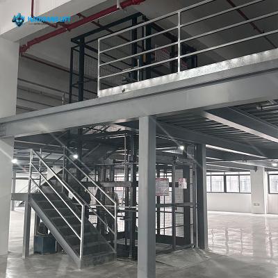 China 1800kg Vertical Freight Platform Lift Powder Coated Steel For Goods Lifting for sale