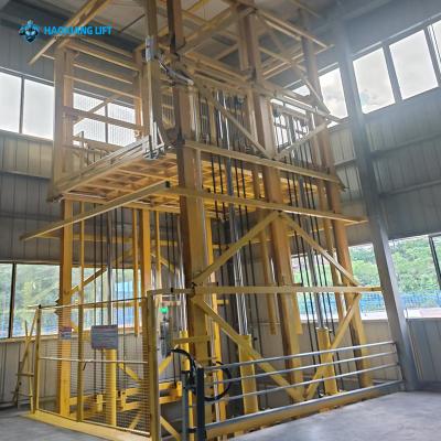 China Robust Guide Rail Hydraulic Freight Elevator Cargo Lift 8000kg Customized for sale