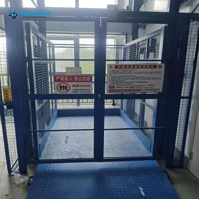China Powder Coated Industrial Hydraulic Warehouse Cargo Lift 1–10T For Workshop Vertical Transport for sale