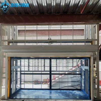 China Large Vertical Mezzanine Floor Goods Lift Three Floors 3T 5M For Factories Warehouse for sale