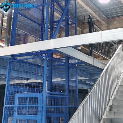 China OEM Blue Hydraulic Warehouse Hydraulic Lift For Cargo Goods Loading 1000 Lb for sale