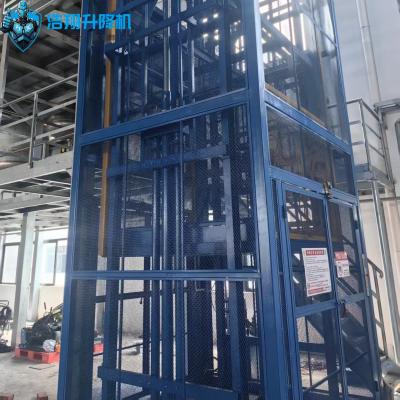 China Industrial Loading Freight Platform Lift Double Mast Hydraulic Goods Lift 50T 50M 220V for sale