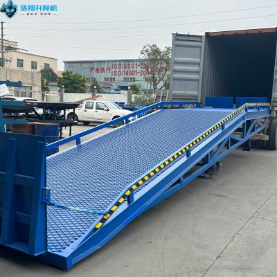 China Heavy Duty Steel Loading Dock Ramp 10 Ton Capacity Hydraulic Container Loading Dock for sale