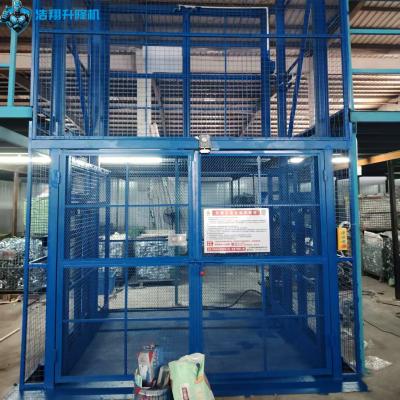 China Industrial Hydraulic Industrial Freight Elevator Guide Rail Cargo Lift for sale