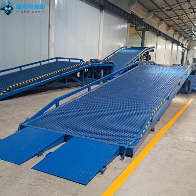 China CE/ISO 12Ton Guardrail Safety Chain Mobile Container Ramp for Forklift Used Loading Yard Ramp for sale