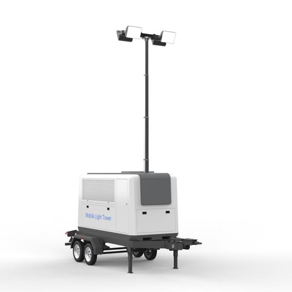 Quality 4000W 150000LM Mobile Led Lighting Tower AC Input 135Kw Portable Generator Lights for sale