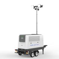 Quality 100000LM 1KW Mobile Light Tower Surveillance Mobile Light Mast With Charger for sale