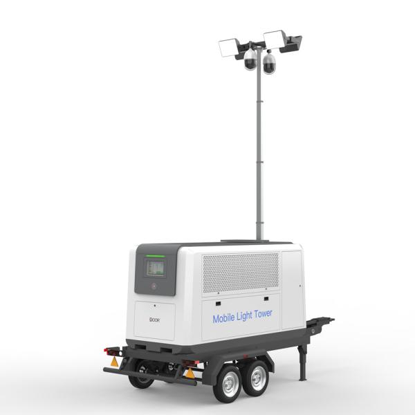 Quality 100000LM 1KW Mobile Light Tower Surveillance Mobile Light Mast With Charger for sale