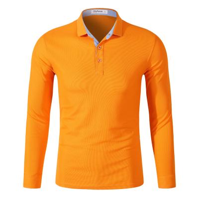 Cina Svago all'ingrosso del poliestere del cotone rapidamente che asciuga la manica lunga Polo Shirt del risvolto su ordinazione del golf degli uomini respirabili in vendita