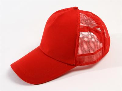 Cina tela respirabile del cotone di colore rosso dello SGS di Mesh Caps Embroidery di baseball di 60cm in vendita