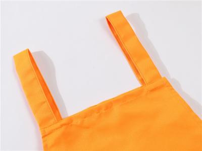 Cina Poliestere 200g di 85% che cucina il ODM arancio di colore del grembiule della spalla unisex in vendita