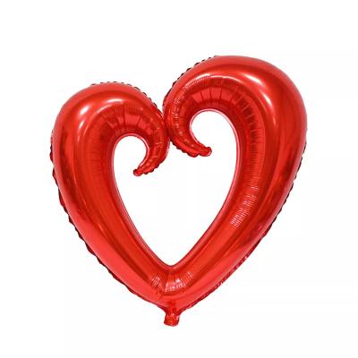 Cina Palloncini a elio in lamina di alluminio a forma di cuore da 18 pollici per la festa nuziale di compleanno in vendita