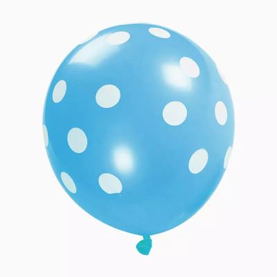 China Multicolor Custom Full Printing Latex Polka Dot Latex Balloons 12inch for sale