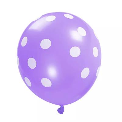 China Multicolor Custom Full Printing Latex Polka Dot Latex Balloons 12inch for sale