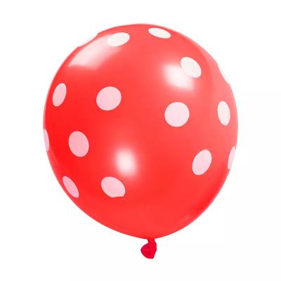 China Multicolor Custom Full Printing Latex Polka Dot Latex Balloons 12inch for sale