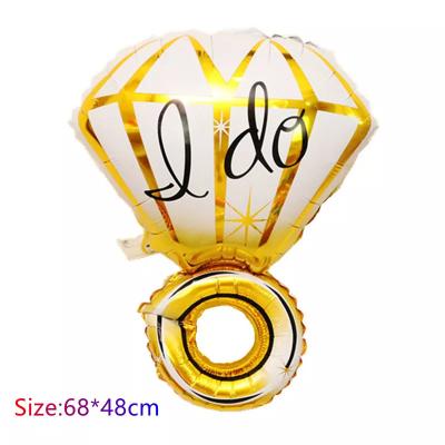 Cina Diamond Ring Shape IO FARE i palloni di alluminio della stagnola del film per la festa nuziale in vendita