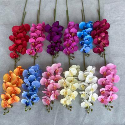 China Natuurlijke Real Touch Latex Moth Orchid Decoratieve Kunstbloem Vlinder Orchidee Te koop