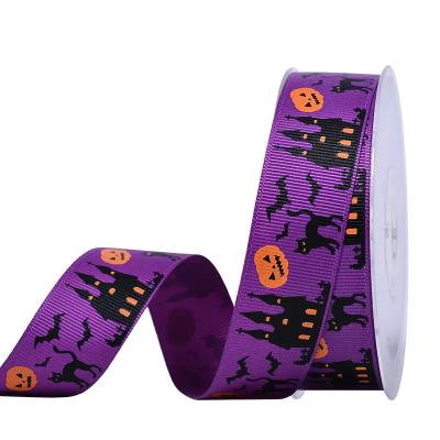 中国 グロスグレーン プリント ハロウィーンのリボン ロゴ付き ギフト包装パーティー飾り 販売のため