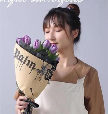 Cina Carta da rivestimento per fiori della serie Butterfly 80 g carta kraft con logo in vendita