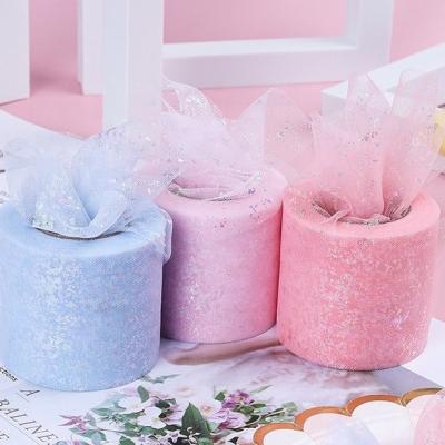 Cina Poliester Organza Tulle Rolls con disegno multicolore traspirante in vendita