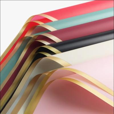 中国 ゴールド エッジ 花の包装紙 防水 花束の包装紙 韓国 マット・フリン 販売のため