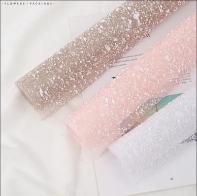 Cina Carta di avvolgimento a maglia di neve di design elegante in colori vivaci per imballaggi di fiori in vendita
