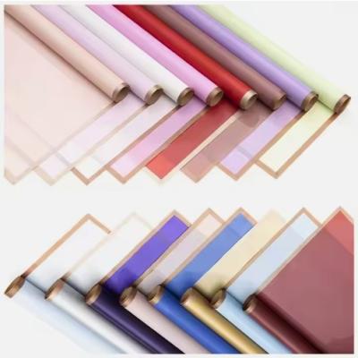 Cina Golden Edge carta di avvolgimento impermeabile da fioraio 58*58cm per imballaggio di bouquet in vendita