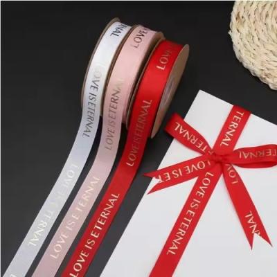 Cina Lettere in poliestere classico filo di amore eterno nastro di nastro per bouquet e regalo avvolgimento in vendita