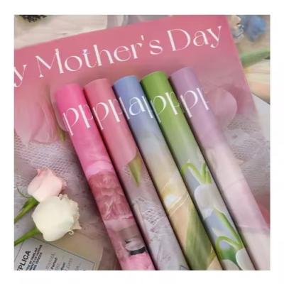 China Waterproof Unique Gift Bouquet Floral Wrap Many Colors 58*58cm Happy Mother's Day for sale
