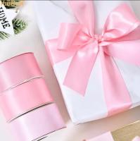 China Polyester Double Face Smooth Satin Ribbon in Solid Colors for Gift Packing/Decorations for sale