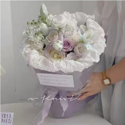 Cina Carta di stampa 3D di arte della polpa mista carta di avvolgimento di fiori per avvolgimento di bouquet colorati in vendita