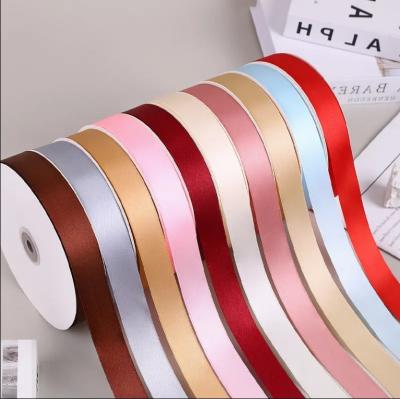 China Decoration Satin Ribbon Roll Custom Printed for Double Face and Single Face Gift Wrap for sale